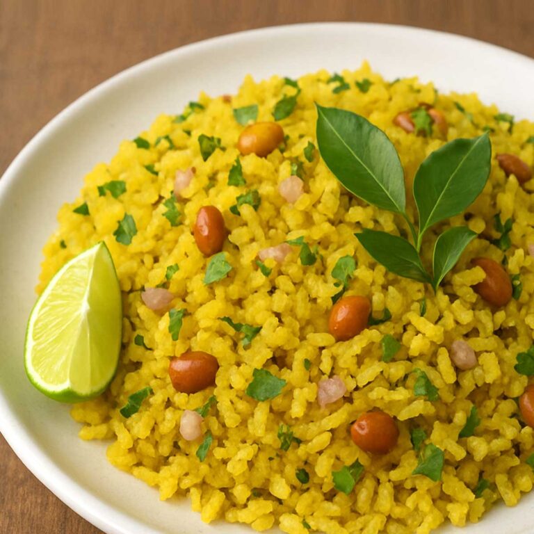 Poha Recipe | Easy Flattened Rice Dish : Healthy Indian Recipes