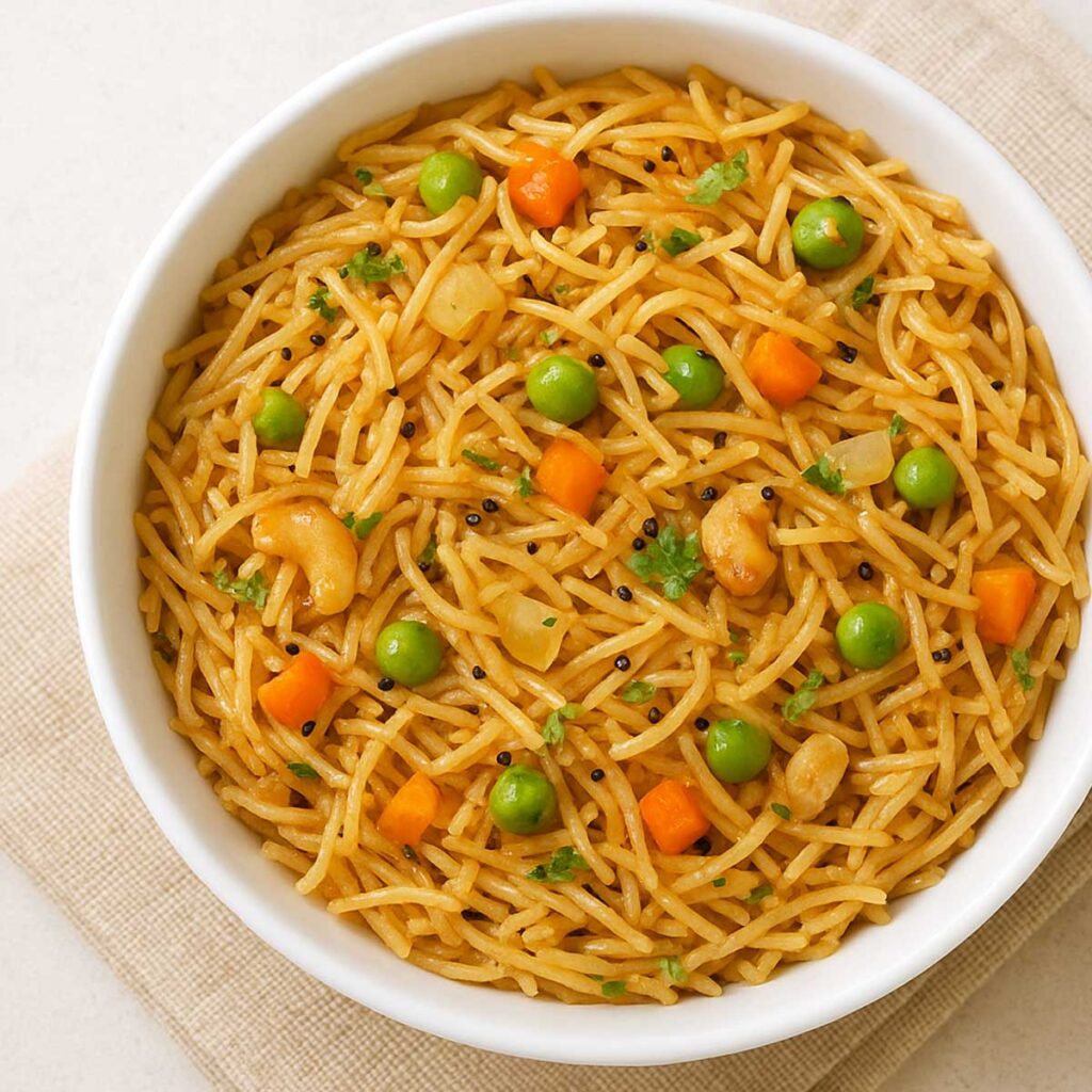 Semiya Upma Recipe (Vermicelli Upma) : Healthy Indian Recipes